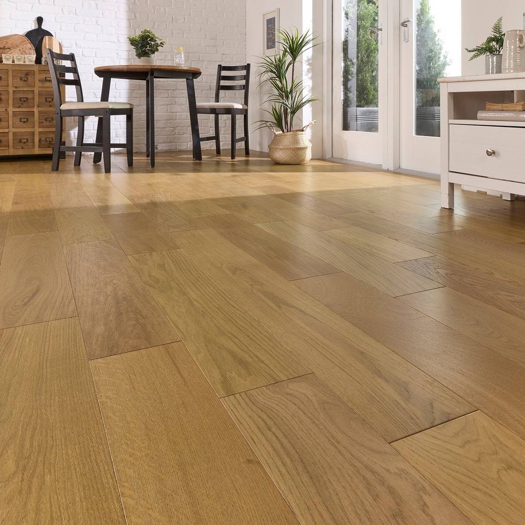 Abbey Standen Oak Golden Engineered Flooring 14mm x 165mm Brushed Matt ...