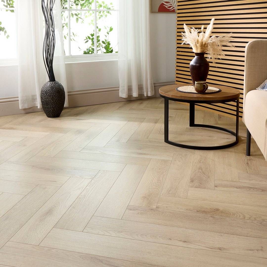 Aqua Plank Shingle Oak Herringbone Click Vinyl Flooring