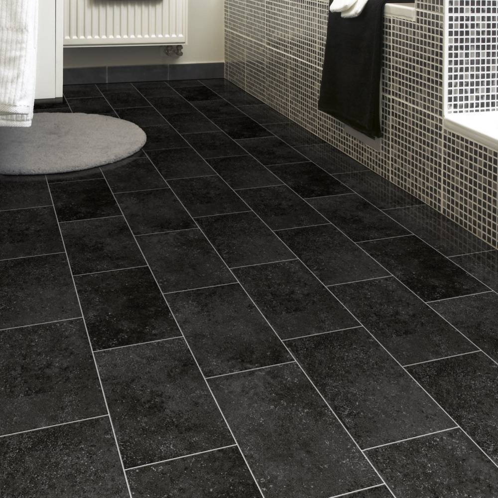 Black Vinyl Flooring & Lino | Free Samples | Factory Direct Flooring